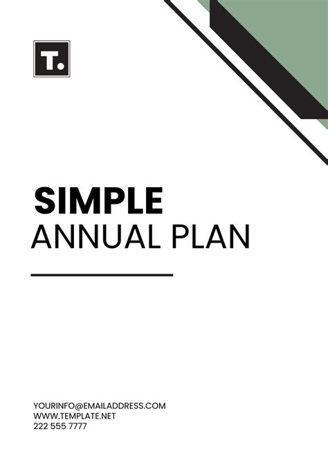 Free Annual Plan Templates Editable And Printable
