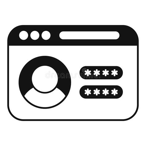 Website User Profile Login With Password And Avatar Icon Stock Vector