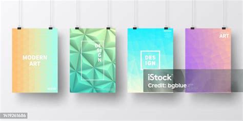 흰색 배경에 고립 된 다채로운 기하학적 디자인의 포스터 2차 도형에 대한 스톡 벡터 아트 및 기타 이미지 2차 도형 3차원