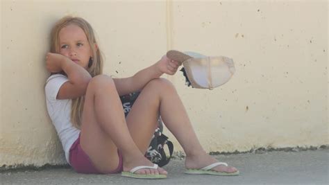Homeless Girl Begging Alms In Stock Footage Video 100 Royalty Free