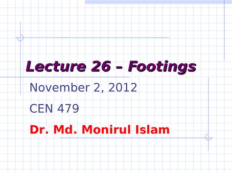 lecture note on footing design lecture notes structural analysis