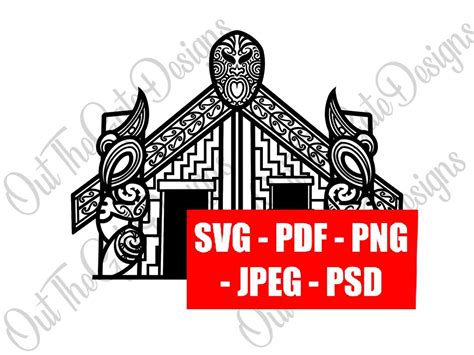 Marae Svg Maori Svg Maori Design Pdf Jpeg Files For Download Cricut Design Tribal New