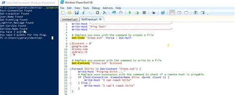 Not Getting The Powershell Script Flag From Scripting And Programming
