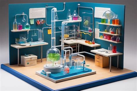 Premium Photo Depict A Corner Of The Lab With Models Illustrating The
