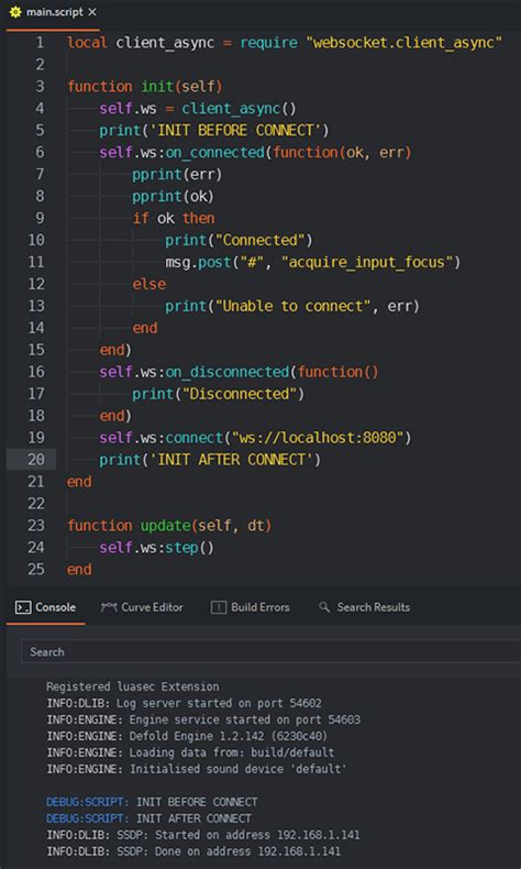 Defold Websocket Deprecated The Defoldmine Defold Game Engine Forum