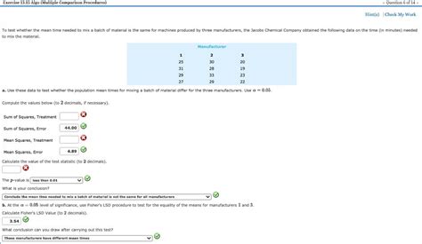 solved exercise 13 15 algo multiple comparison procedures
