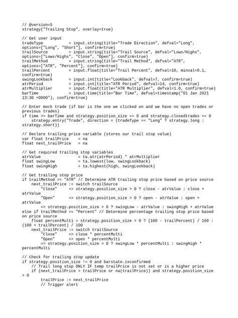 Trailing Stops 1 Download Free Pdf Computer Programming Computing