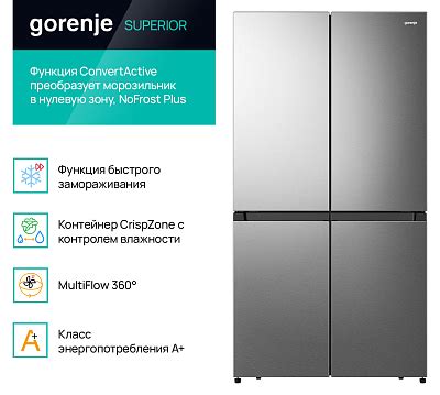 Отдельностоящий холодильник Gorenje NRM918FUX у официального дилера в ...
