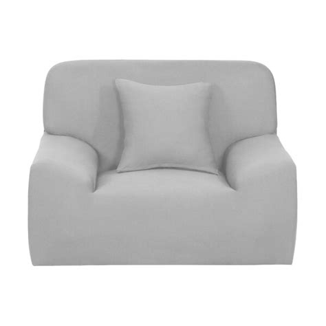 Cubre Sofa Elastico Elastizado Funda 1 Cuerpo Plaza Variante Color Gris Claro 3 Atrix