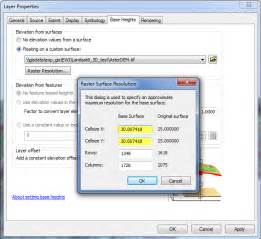 Arcgis Desktop Unable To Set Raster Surface Resolution In Arcscene Geographic Information