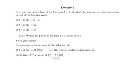 Solved Exercise 1 Determine the explicit form of the | Chegg.com