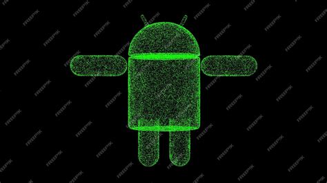 Premium Photo 3d Android Robot On Black Bg Business Advertising