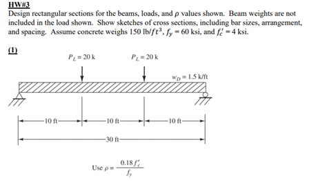 Solved Hw3 Design Rectangular Sections For The Beams