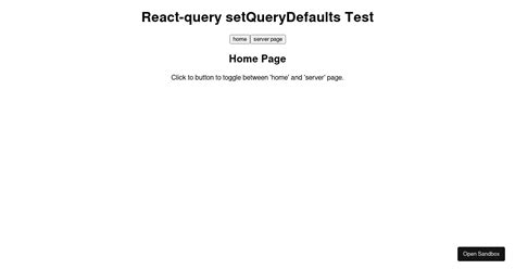 React Query CacheTime Codesandbox