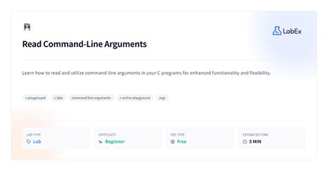 Mastering Command Line Arguments In C Programming Labex