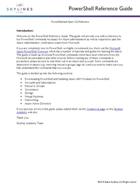 Powershell Guide Azure Pdf Virtual Machine Microsoft Azure