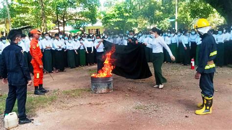 မုဒုံမြို့၌ မီးဘေးအန္တရာယ်ကြိုတင်ကာကွယ်ရေး အသိပညာပေး ဟောပြောခြင်းနှင့် လက်တွေ့မီးငြှိမ်းသတ်သရုပ