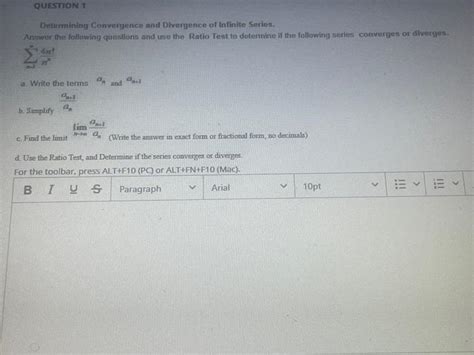 Solved Determining Convergence And Divergence Of Infinite