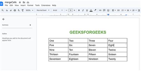 How To Merge Cells In Google Docs A Step By Step Guide GeeksforGeeks