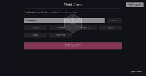 react hook form usefieldarray watch forked codesandbox