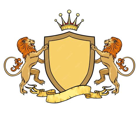 Lion Crest Symbol Gold