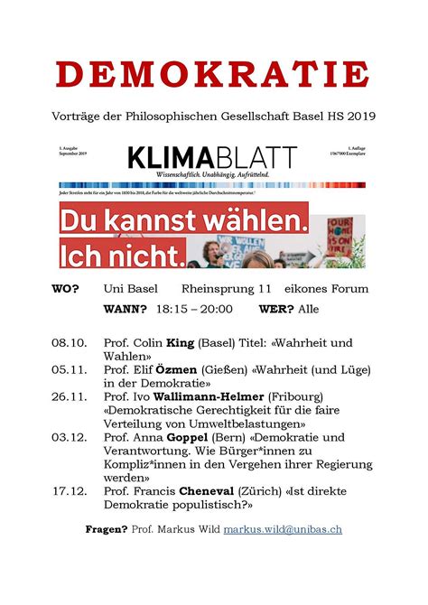 Prof Ivo Wallimann Helmer Fribourg Demokratische Gerechtigkeit Für