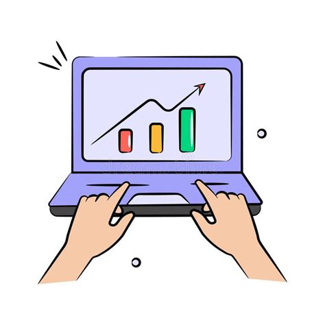 Growth Chart Inside Laptop Showing Concept Icon Of Online Analytics Or