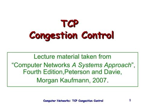 Tcp Congestion Control Ppt