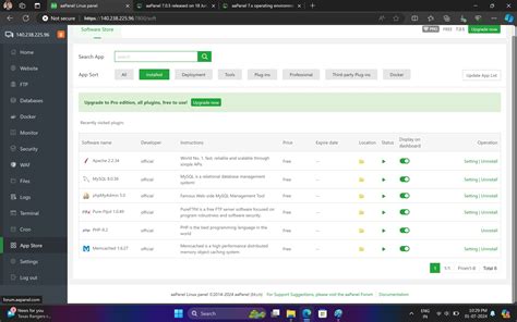 Aapanel 705 Released On 18 Jun 2024 Aapanel Free Hosting Control