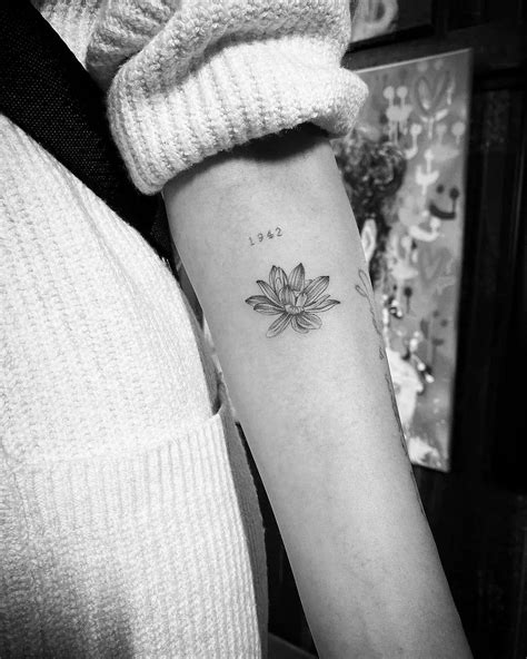 Water Lily Flower Tattoo