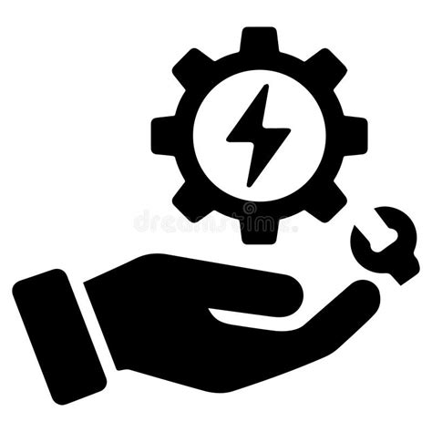 Silhouette Vector Of A Hand Holding A Troubleshooting Icon Stock Illustration Illustration Of