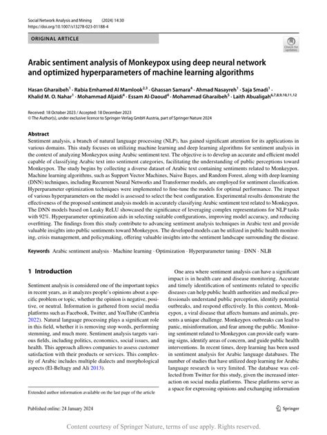 Arabic Sentiment Analysis Of Monkeypox Using Deep Neural Network And