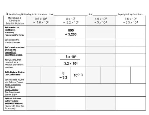 Scinot 06 Multiply And Divide Numbers That Are In Scientific Notation