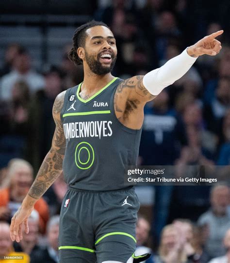 Minnesota Timberwolves Guard Dangelo Russell Reacts After Hitting A News Photo Getty Images