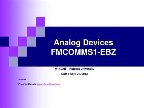 Ppt Analog Devices Fmcomms1 Ebz Powerpoint Presentation Free