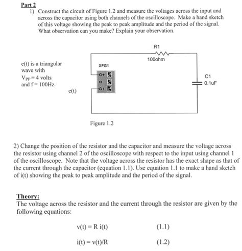 solved part 2 1 construct the circuit of figure 1 2 and