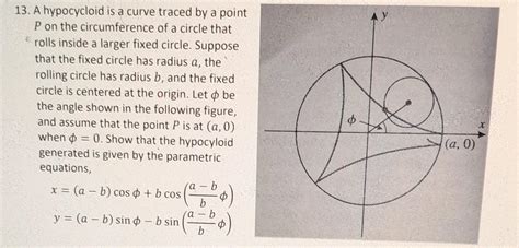 Solved 13 A Hypocycloid Is A Curve Traced By A Point P On