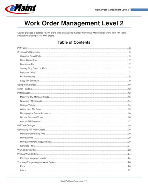PDF Work Order Management Level 2 Cdn Cloudfiles Mosso Comcdn
