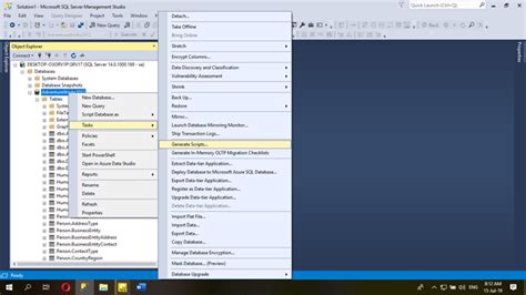 How To Generate Script For My Database And Tables In SQL Server Stack Overflow