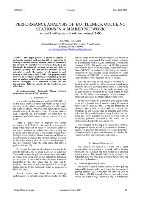 Pdf Performance Analysis Of Bottleneck Queueing Stations In A Shared