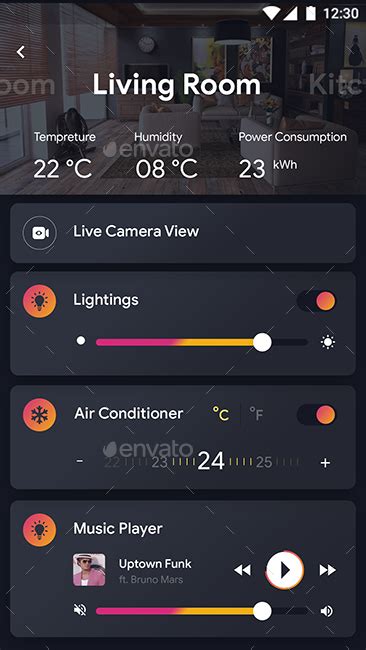 Smart Home App Ui Kit Iot App Ui Kit Home Control App Ui Kit Home Automation App Ui Kits Artofit