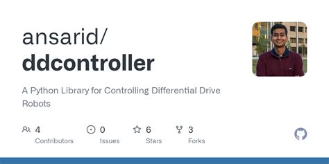 GitHub Ansarid Ddcontroller A Python Library For Controlling Differential Drive Robots