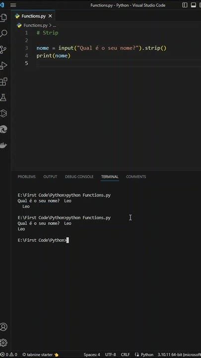 FunÇÃo Strip Em Python Programação Python Webdev Backenddeveloper Programador Programadora