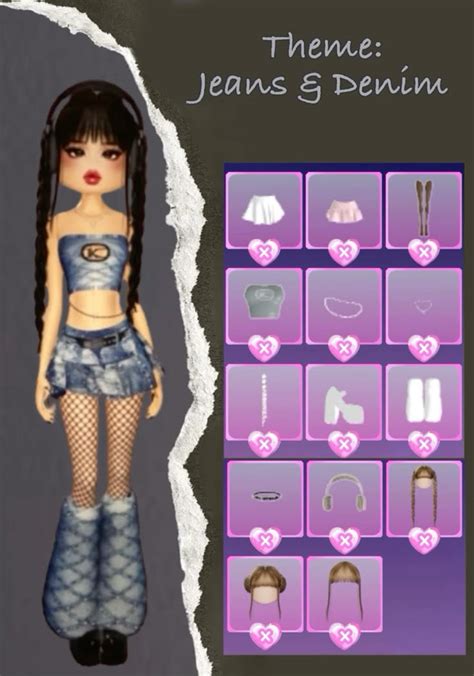 Dress To Impress Jeans And Denim Dress To Impress Dots Outfit Themed