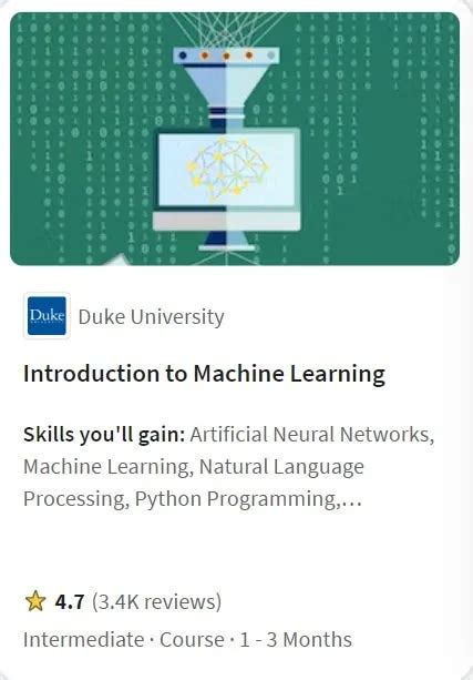 A Course From Duke University “introduction To Machine Learning” — Completely Free