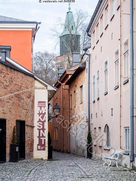 Kuva Penkki Historiallinen Turku Vanha Suurtori Keskiaikainen Kuja