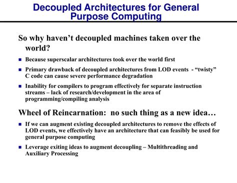 Ppt Decoupled Architectures For Complexity Effective General Purpose Processors Powerpoint