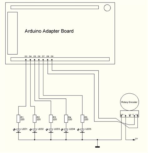 Led Running Lights Controlled By Rotary Encoder Programming Arduino