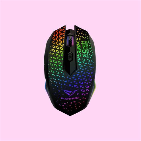 alcatroz x craft ultra silent gaming mouse 4800 cpi pulsating