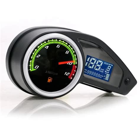 Motorbike External Speedometer Water Thermometer With Digtal Display